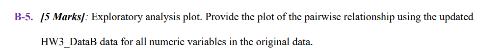 Solved B-5. [5 Marks]: Exploratory analysis plot. Provide | Chegg.com