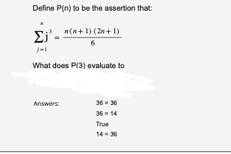 Solved Define P(n) to be the assertion that: | Chegg.com
