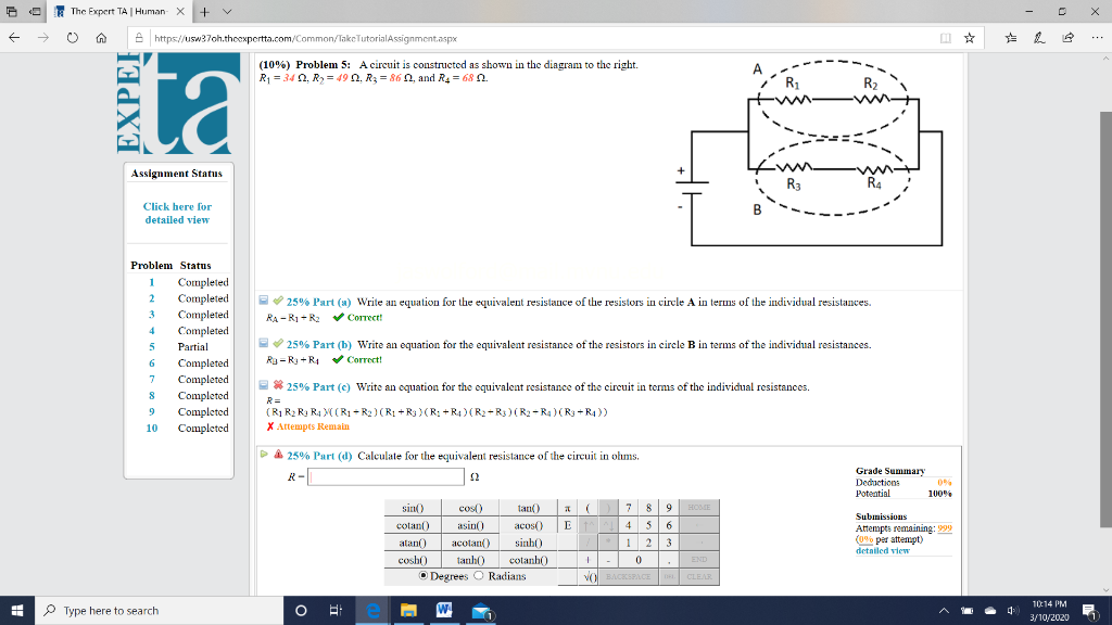 Solved The Expert TA | Human x + V → A | Chegg.com