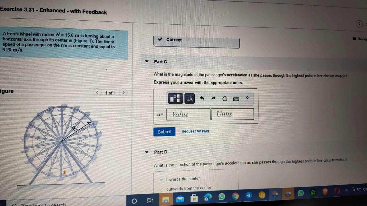 Solved Exercise 3.31 - Enhanced - with Feedback A Ferris | Chegg.com