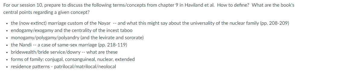 Solved For our session 10, ﻿prepare to discuss the following | Chegg.com