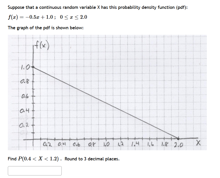 Solved Suppose That A Continuous Random Variable X Has This