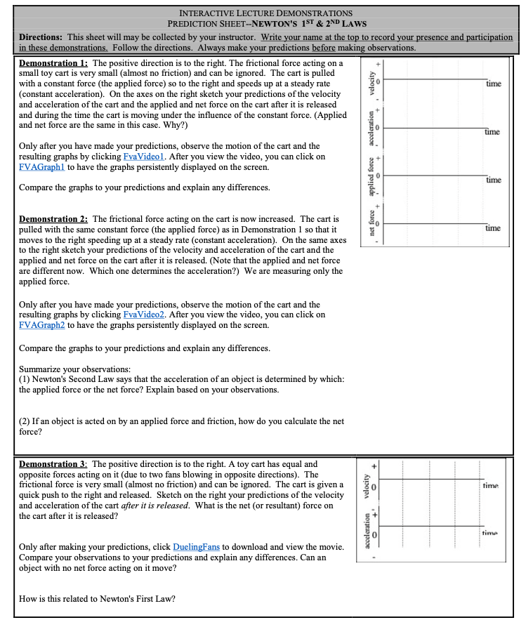 Solved velocity Curso INTERACTIVE LECTURE DEMONSTRATIONS | Chegg.com