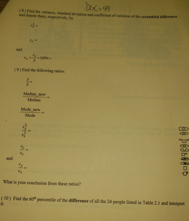 Solved Data generating code (DGC): It consists of first | Chegg.com