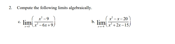 Solved Compute the following limits | Chegg.com