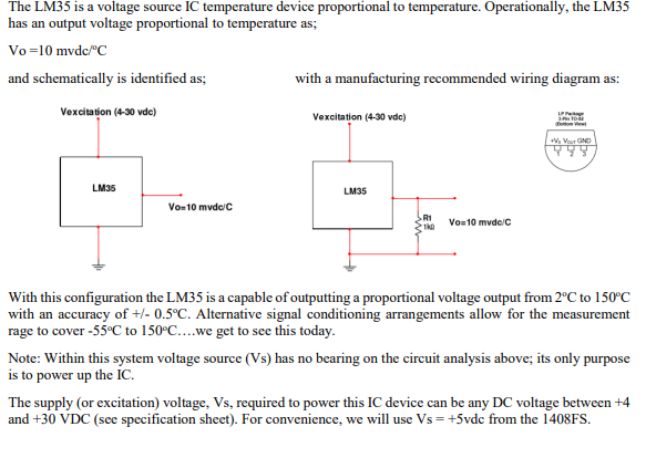 Solved The LM35 is a voltage source IC temperature device | Chegg.com