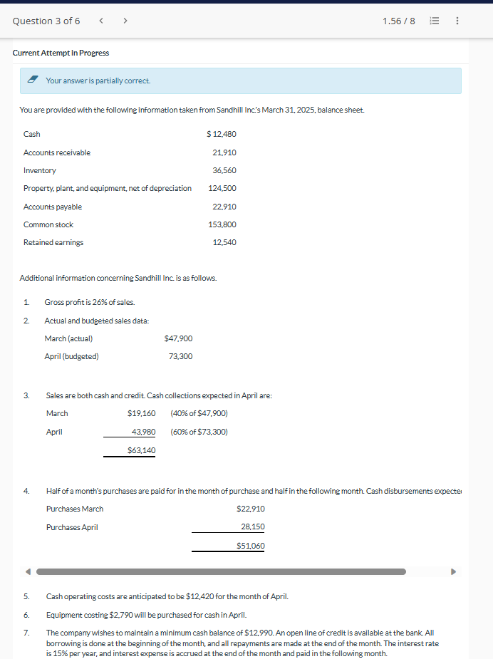 Solved Current Attempt in Progress F Your answer is | Chegg.com