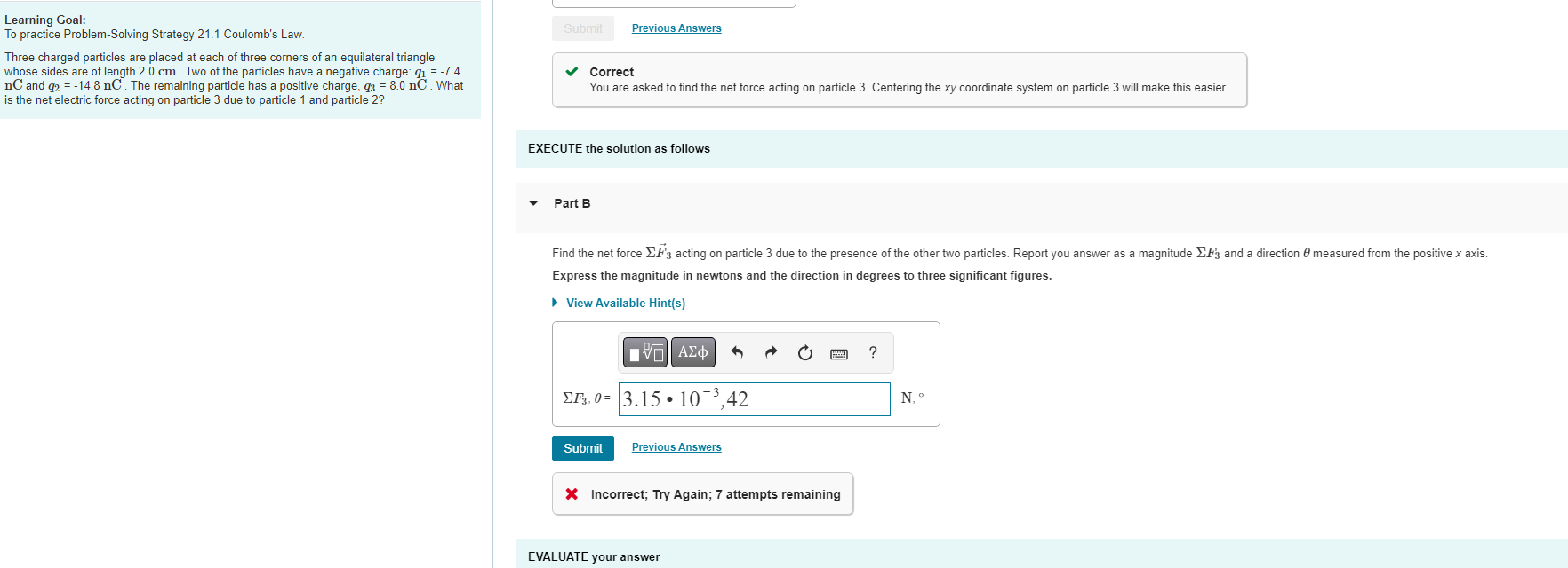 Solved EXECUTE the solution as follows - Part B Find the net | Chegg.com