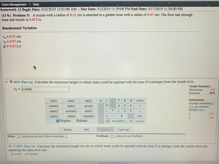 Solved Class Management I Help Homework 12 Begin Date: | Chegg.com