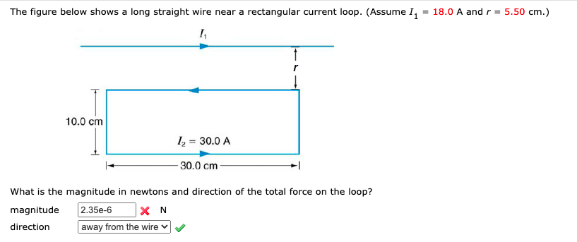 Solved The figure below shows a long straight wire near a | Chegg.com