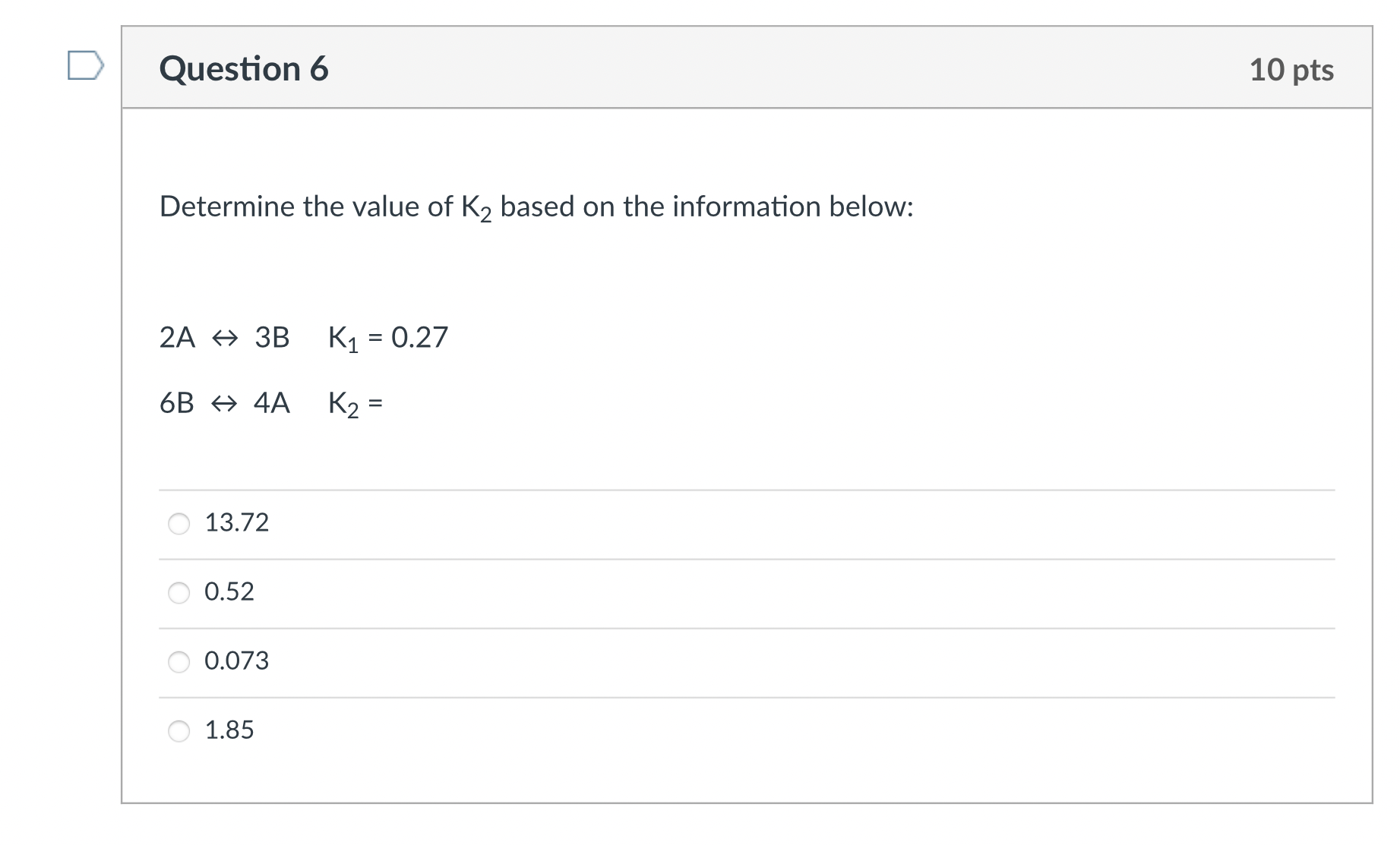 Solved Determine the value of K2 based on the information | Chegg.com