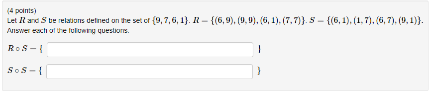 Solved (4 points) Let R and S be relations defined on the | Chegg.com