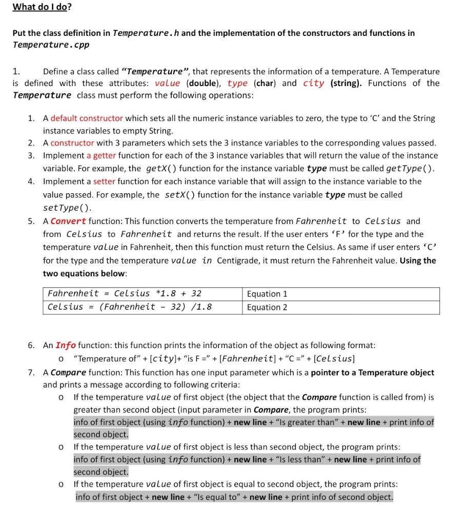 Solved Put the class definition in Temperature. h and the | Chegg.com