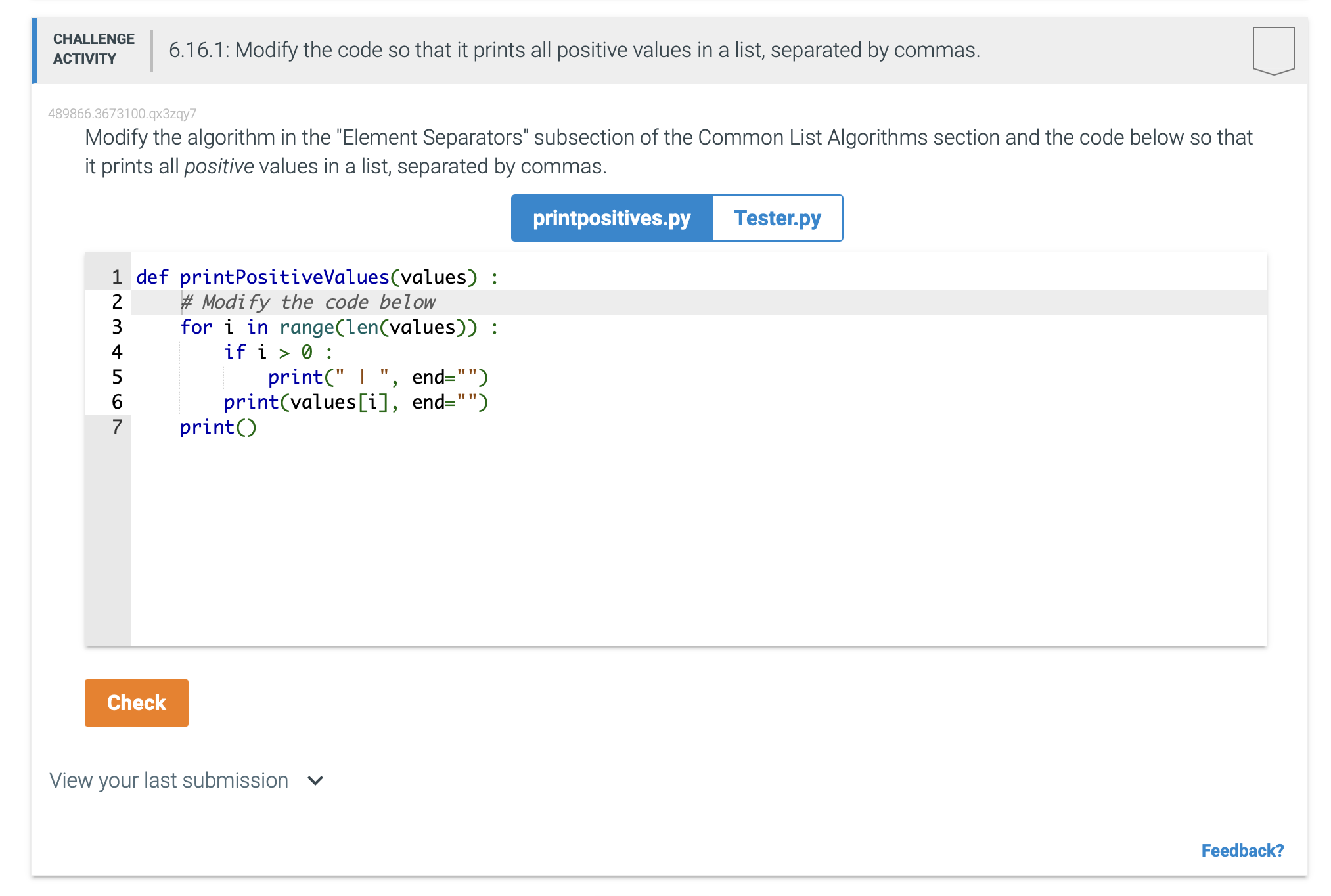 Solved HALLENGE CTIVITY 6.16.1: Modify the code so that it | Chegg.com