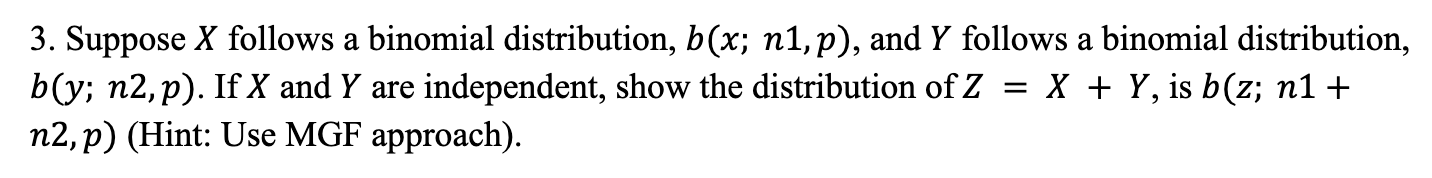 Solved Suppose x ﻿follows a binomial distribution, | Chegg.com