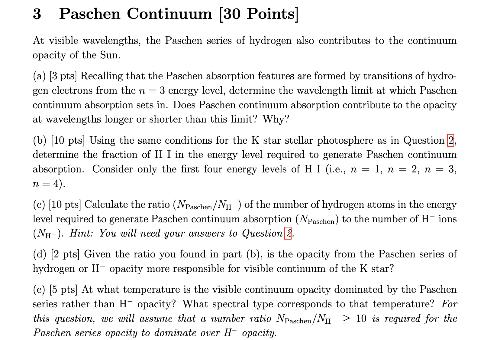 Solved At visible wavelengths, the Paschen series of | Chegg.com
