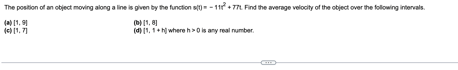 Solved The position of an object moving along a line is | Chegg.com