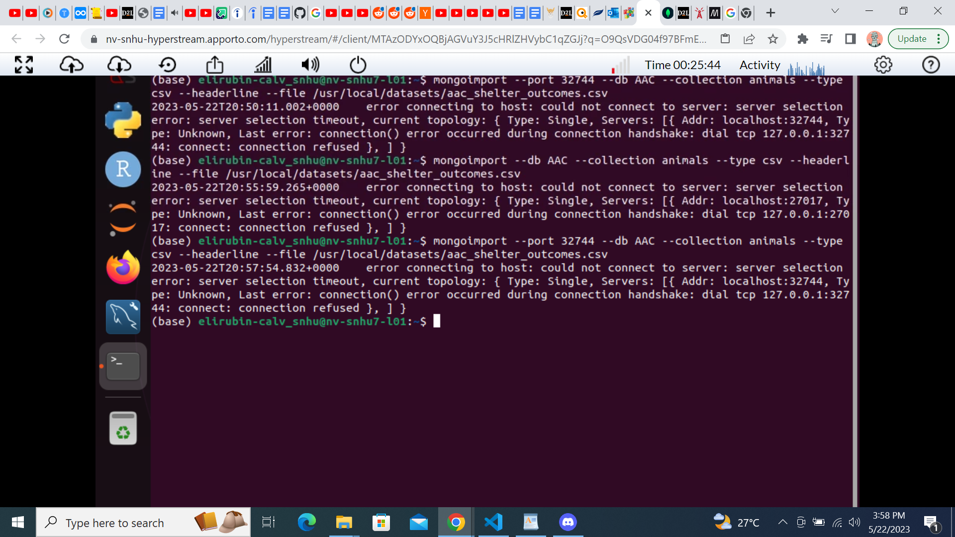Solved I Am Trying To Import A Csv File Into Mongodb I Need