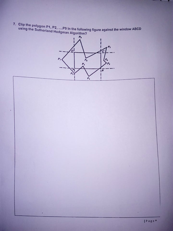 7. Clip the polygon P1, P2,....P9 In the following | Chegg.com