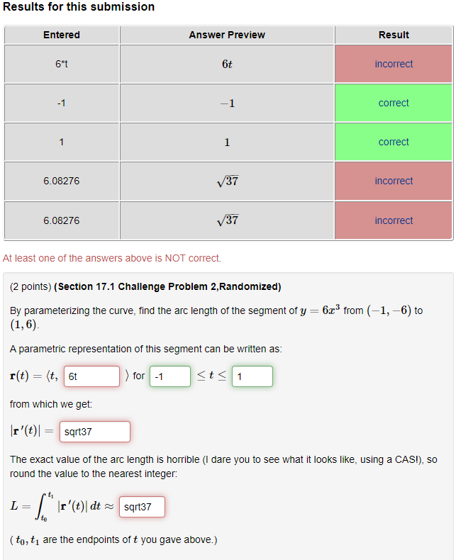 Solved Results for this submission Entered Answer Preview | Chegg.com