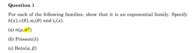 Solved For each of the following families, show that it is | Chegg.com