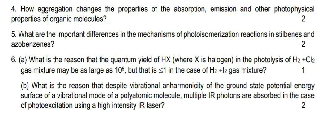 Solved 4. How aggregation changes the properties of the | Chegg.com