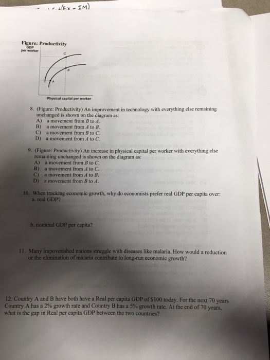 Solved 1. Labor productivity growth can be attributed to: A | Chegg.com