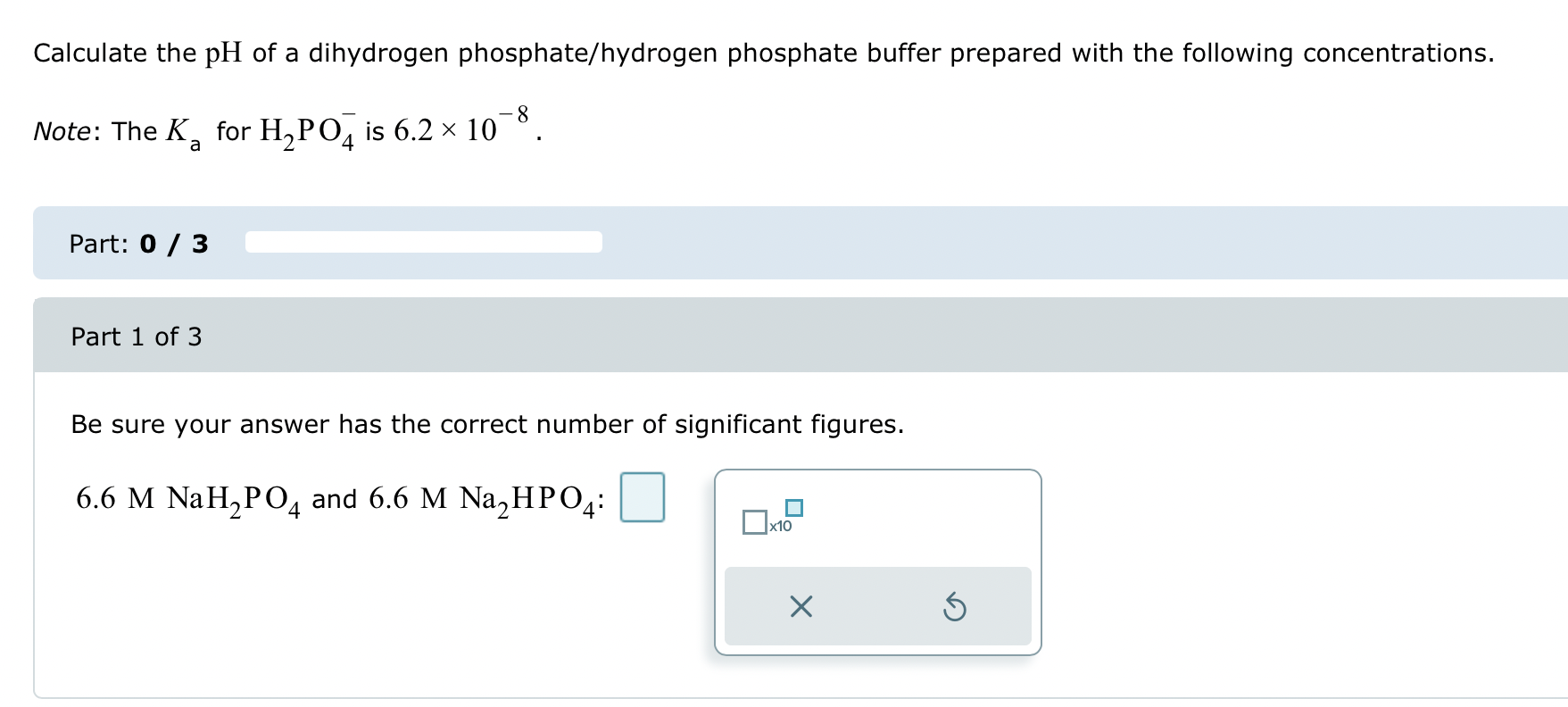 Solved Calculate the pH of a dihydrogen phosphate/hydrogen | Chegg.com