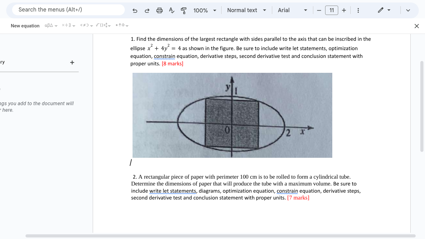 1. Find the dimensions of the largest rectangle with | Chegg.com