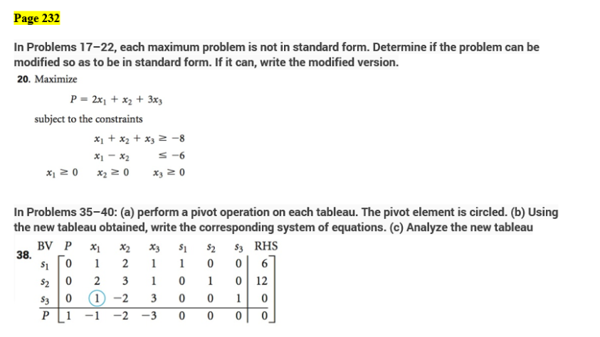 Solved Page 232 In Problems 17-22, each maximum problem is | Chegg.com