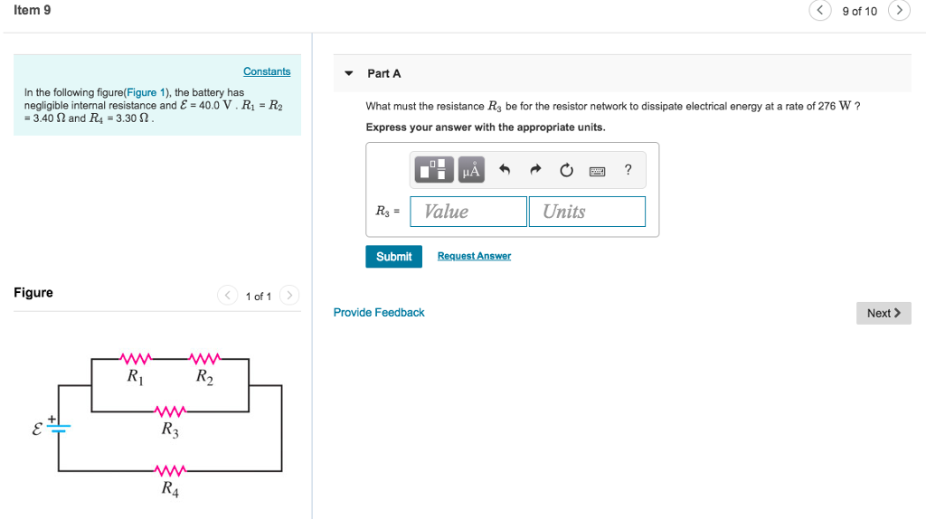 Solved tem 9 9 of 10 Constants Part A In the following | Chegg.com