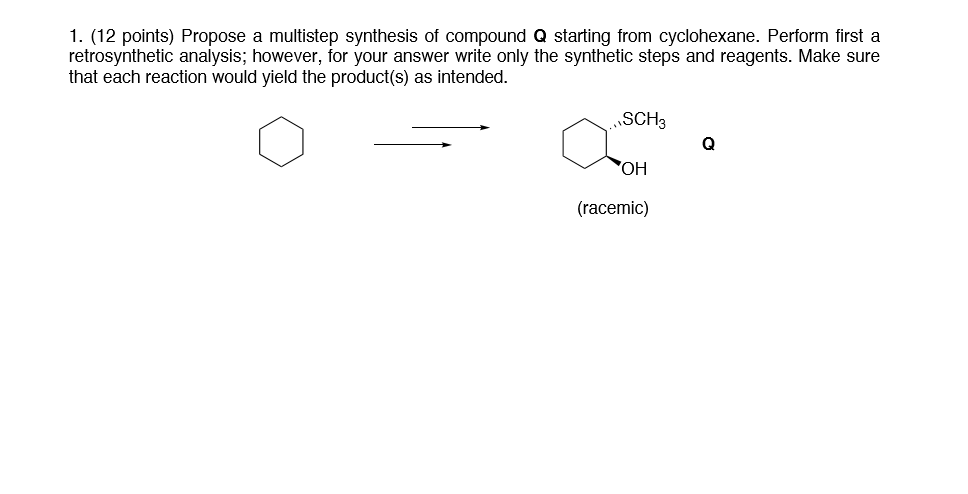 Solved 1. (12 points) Propose a multistep synthesis of | Chegg.com