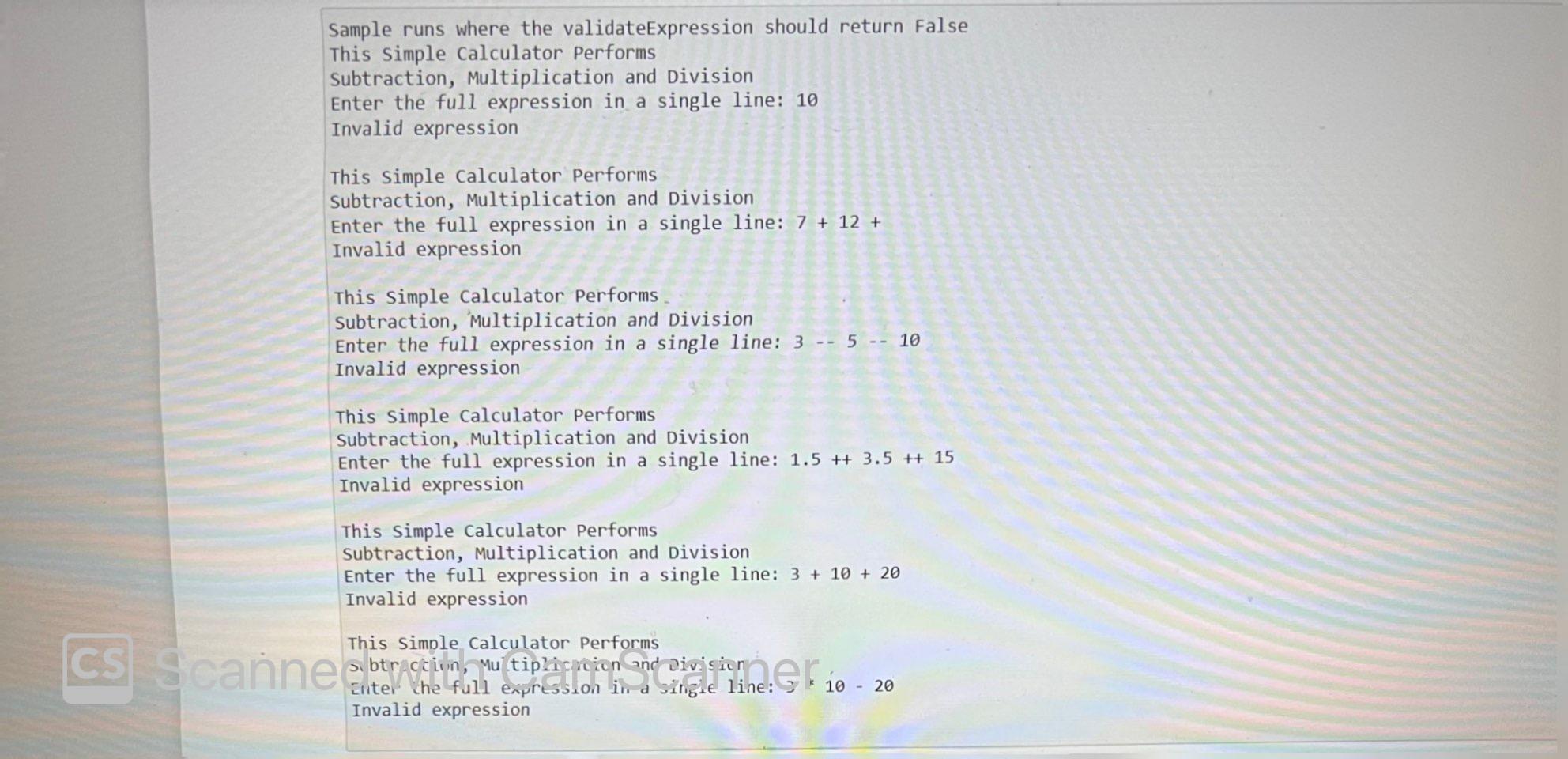 Solved Write a program that reads the expression as one line | Chegg.com