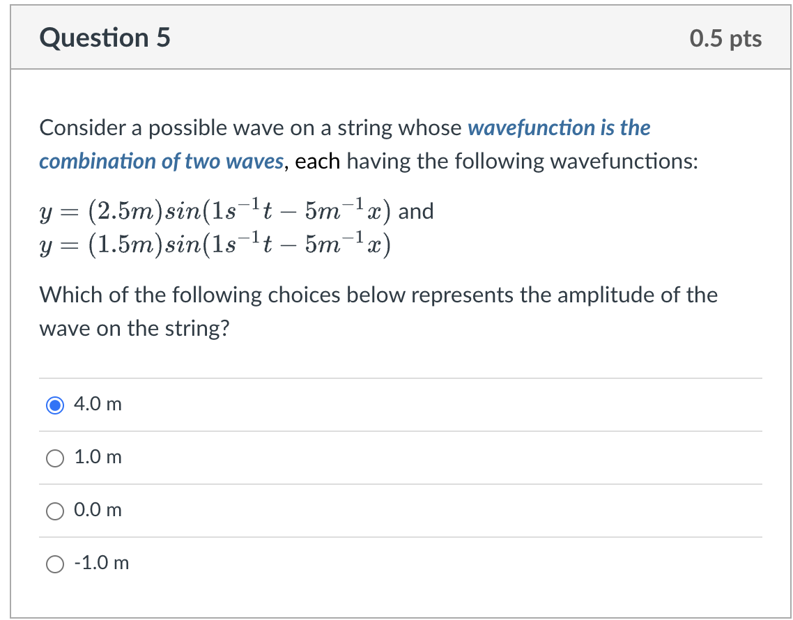Solved Consider a possible wave on a string whose | Chegg.com