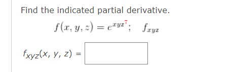 Solved Find the indicated partial derivative. | Chegg.com