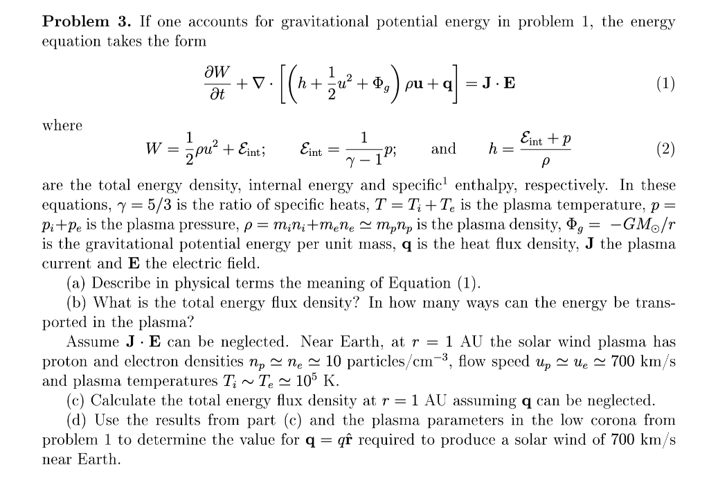 Solved Problem 3. If one accounts for gravitational | Chegg.com