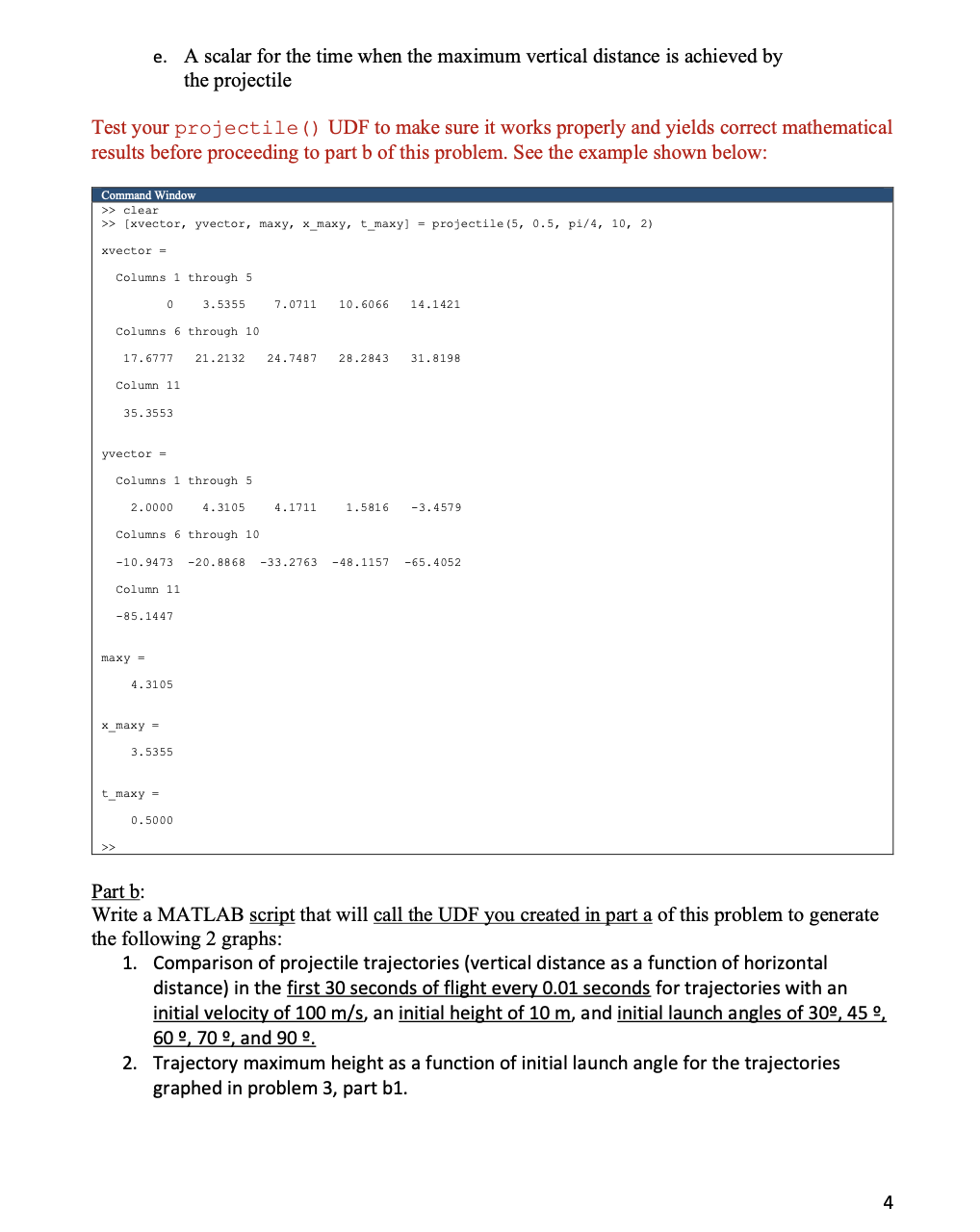 Solved Problem 3. (15 points) The distance a projectile | Chegg.com