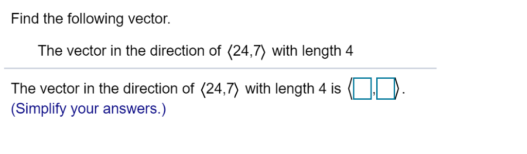 Solved Find the following vector. The vector in the | Chegg.com