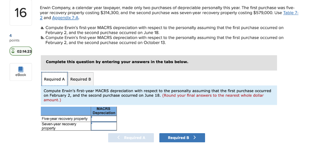 Solved Erwin Company, a calendar year taxpayer, made only | Chegg.com