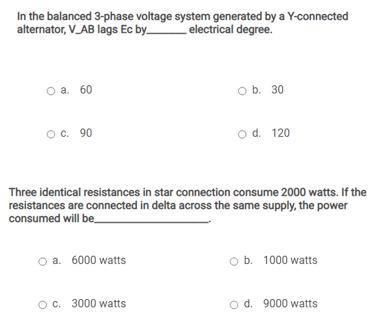 Solved In the balanced 3-phase voltage system generated by a | Chegg.com