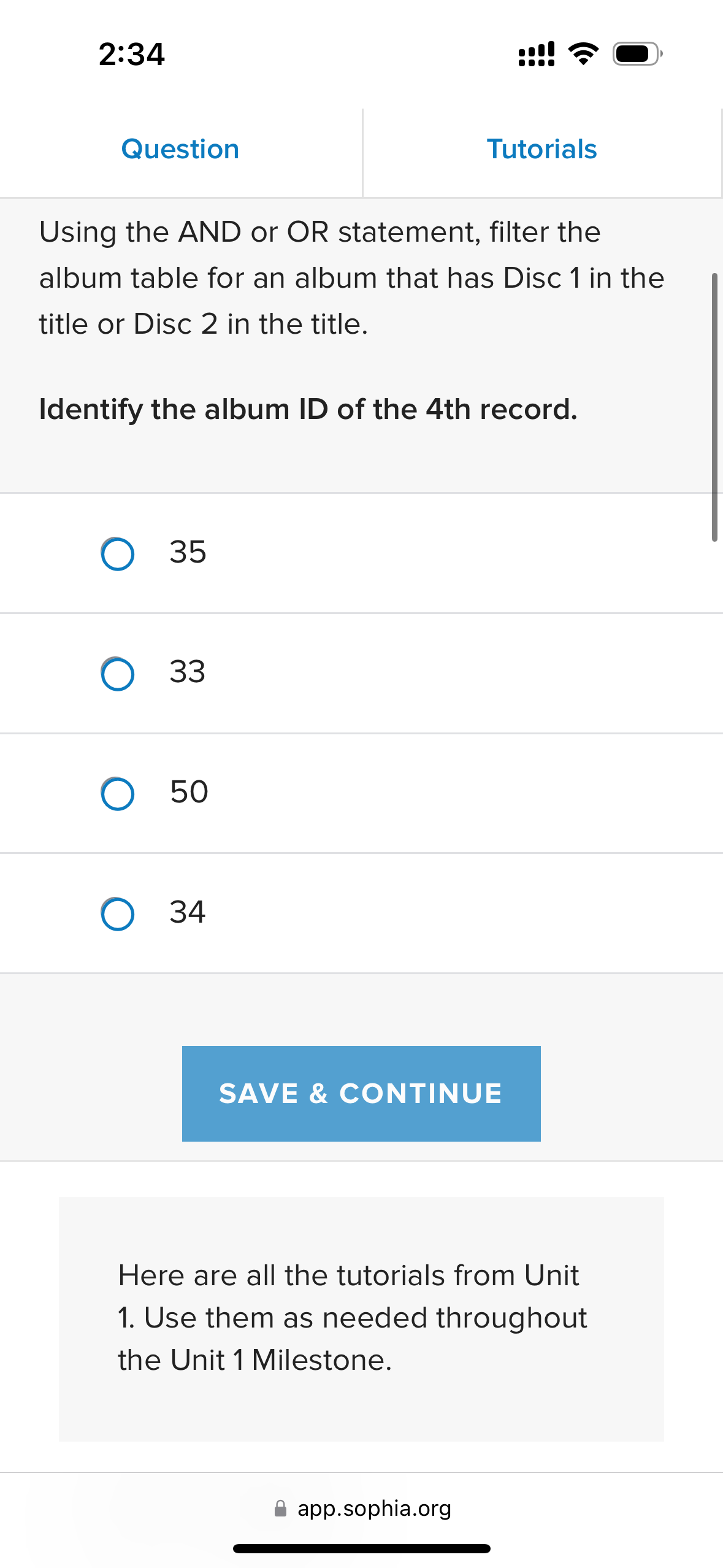 Solved Here are all the tutorials from UnitUse them as | Chegg.com