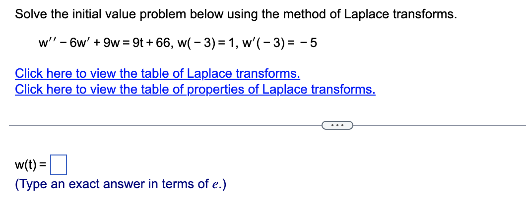 Solved Solve the initial value problem below using the | Chegg.com
