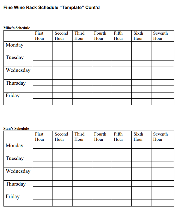 Fine wine rack is a job shop scheduling problem with | Chegg.com