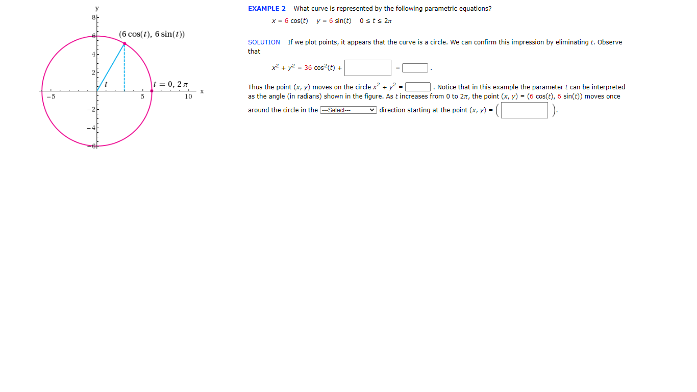 Solved Example 2 What Curve Is Represented By The Following