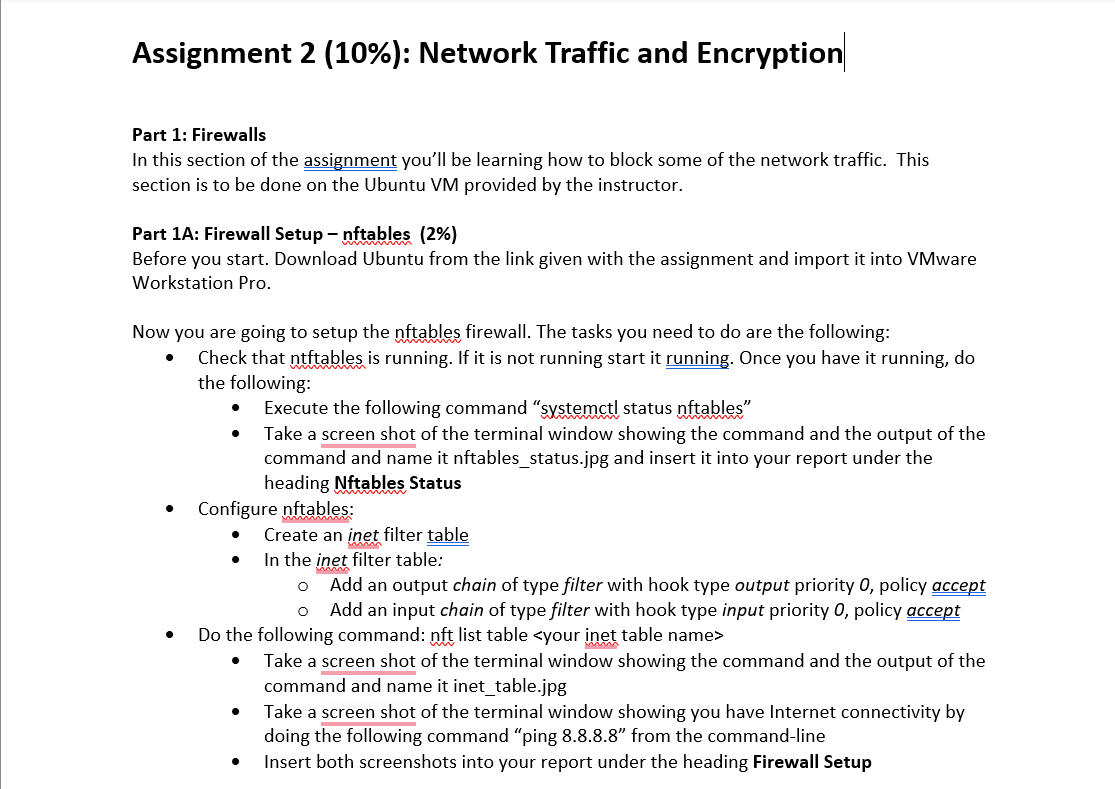 Solved Assignment 2 (10\%): Network Traffic and Encryption | Chegg.com