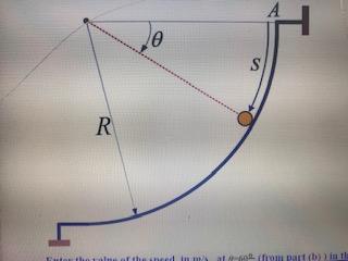Solved a particle slides along a smooth circular path of | Chegg.com