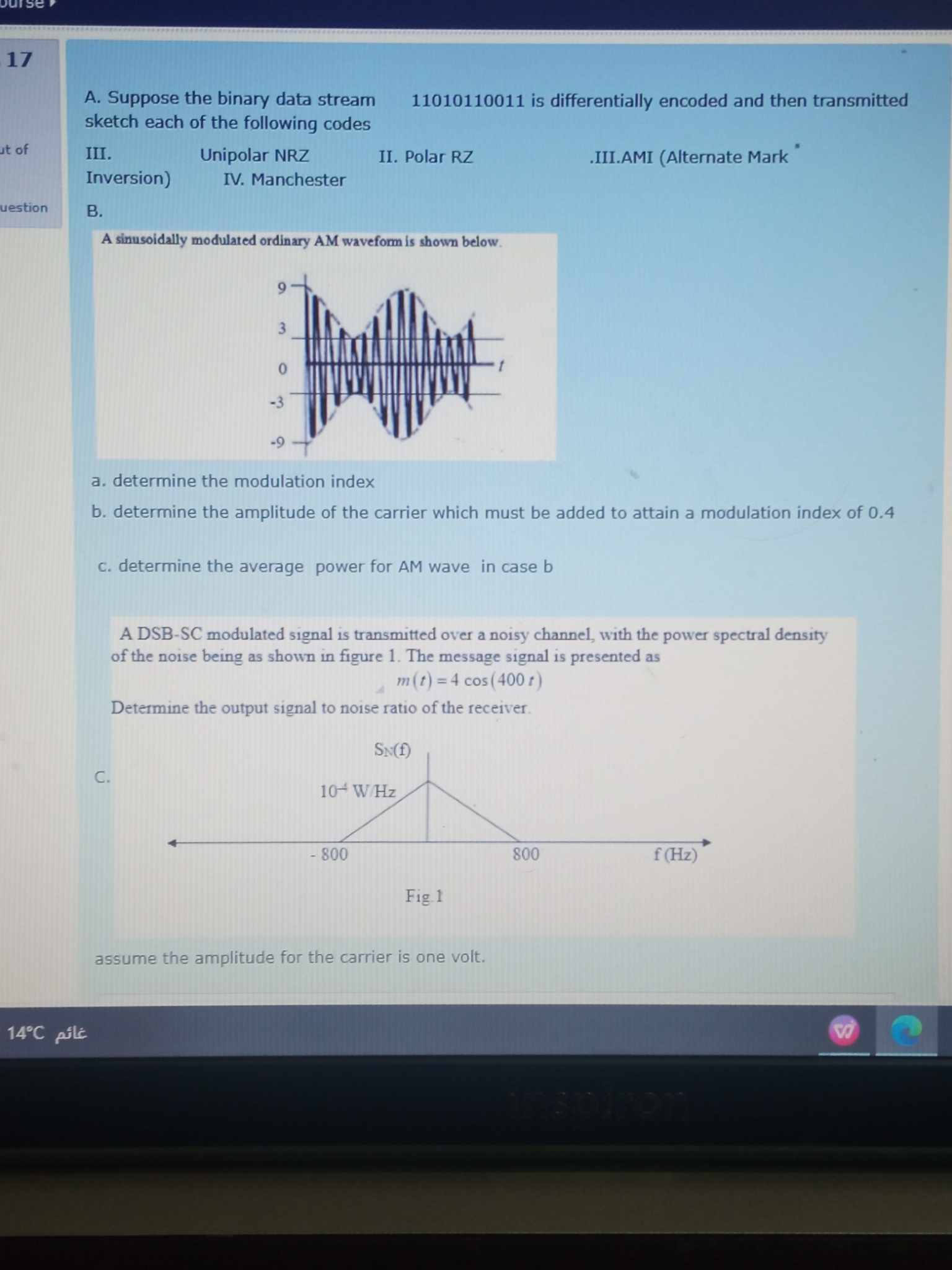 A. ﻿Suppose the binary data stream 11010110011 ﻿is | Chegg.com