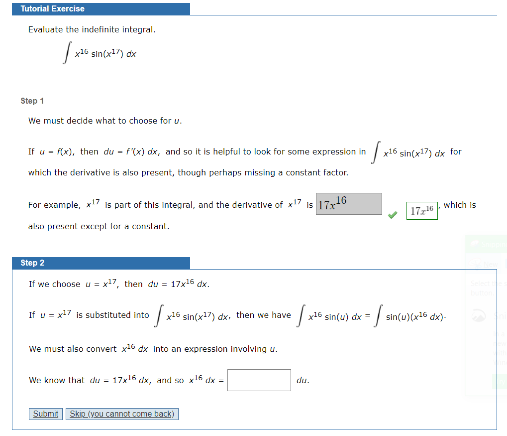Solved Tutorial Exercise Evaluate the indefinite integral. | Chegg.com