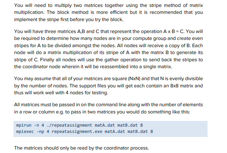 Solved You will need to multiply two matrices together using | Chegg.com