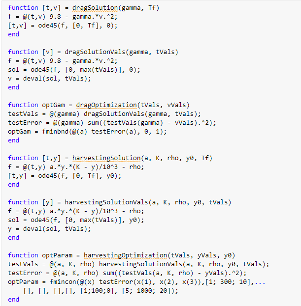 5. The function harvestingOptimization will find the | Chegg.com